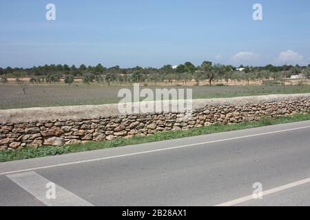 panorama of the dry countryside of ibiza and formentera next to the ...