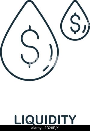 financial liquidity concept , outline icon, linear sign, thin line ...