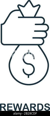 Rewards icon. Line simple Crowdfunding icon for templates, web design ...