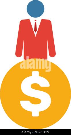 Sponsors flat icon. Colored element sign from finance management ...