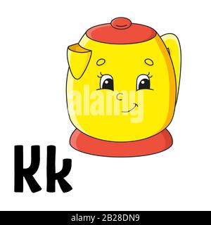 Vector alphabet letter K. Kettle Stock Vector Art & Illustration ...