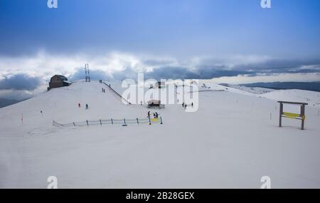 ski mountain resort in Romania, winter scene Stock Photo - Alamy