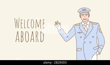 captain person design, Worker professional working occupation job ...