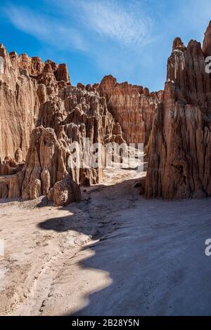 Hoodoos, rock formations formed by the erosion of Bentonite, in the ...