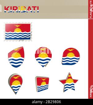 Kiribati Star Flag. I-Kiribati Star Shape Flag. Republic of Kiribati ...