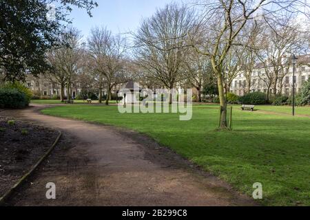 Falkner Square Gardens, park in Liverpool Georgian Quarter Stock Photo ...