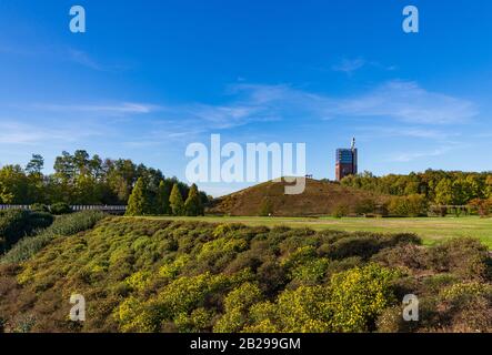 Scenery of Nordstern park, former coal mine area, consisted of various ...