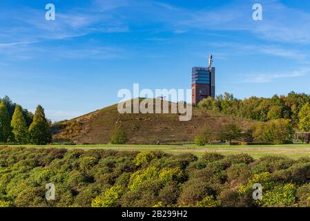 Scenery of Nordstern park, former coal mine area, consisted of various ...