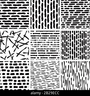 This is a illustration of Hand painted line pattern variation Stock ...