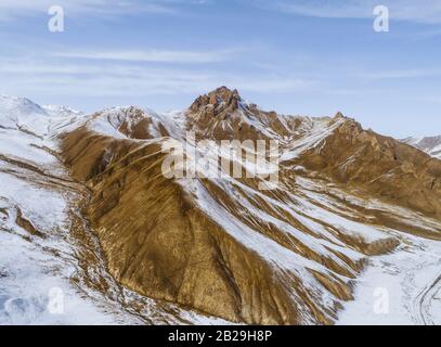 landscape with the barren mountain which is covered with ice Stock ...