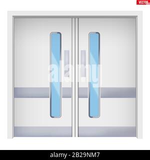 Hospital double doors Stock Vector Image & Art - Alamy