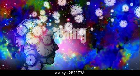 Endless Time Concept Illustration. Abstract Endless Clock Design Stock ...