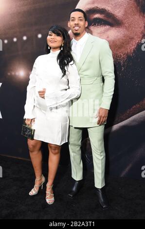 Melvin Gregg attends the LA premiere of "The Way Back" at Regal Cinemas ...