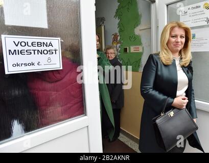 Pezinok, Slovakia. 29th Feb, 2020. Slovak President Zuzana Caputova ...