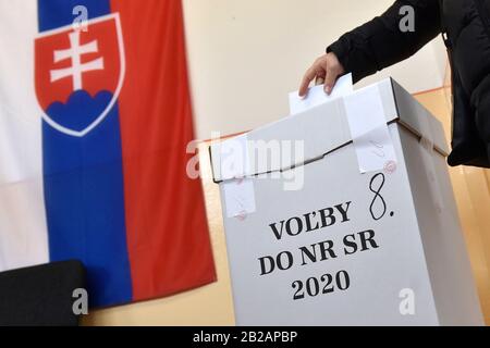 Pezinok, Slovakia. 29th Feb, 2020. Slovak President Zuzana Caputova ...