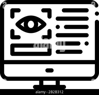 Optometry Online Information Icon Thin Line Vector Stock Vector Image ...