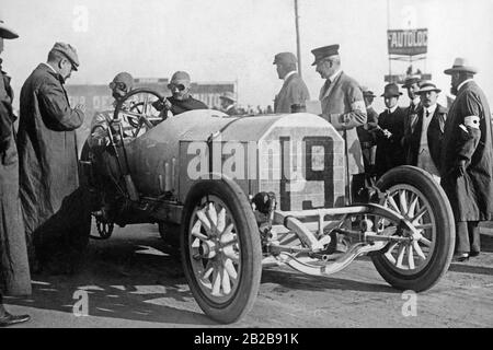 1908 Mercedes Grand Prix with driver George Wingard at Goodwood ...