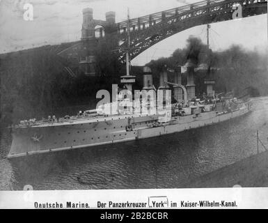 SMS Yorck, Kaiser Wilhelm Canal Stock Photo - Alamy