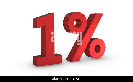 3D Shiny Red Number One Hundred 100 Isolated on White Background Stock ...