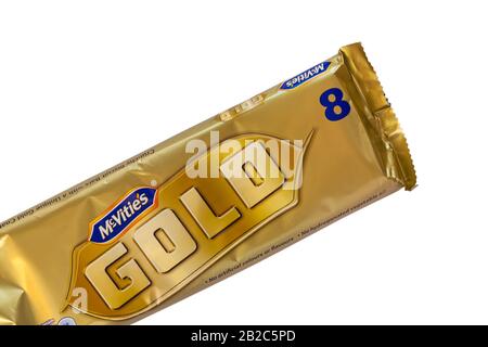 Packet of McVities Gold biscuits, biscuit bars - big 21 pack set on ...