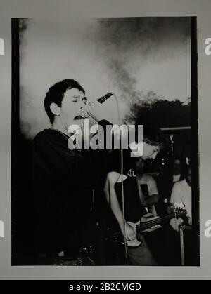 Rick Witter lead singer of Shed Seven at T in the Park hanging out of a ...