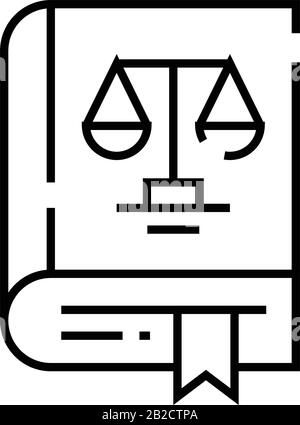 Statutory instrument line icon, concept sign, outline vector ...