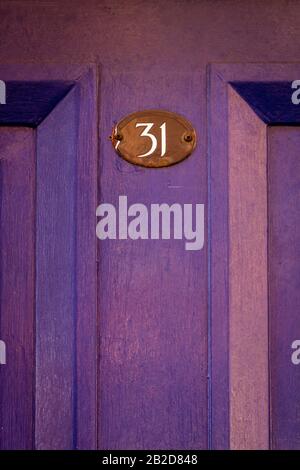 House number 31 sign Stock Photo - Alamy