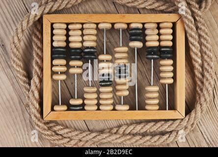 old abacus and rope Stock Photo - Alamy