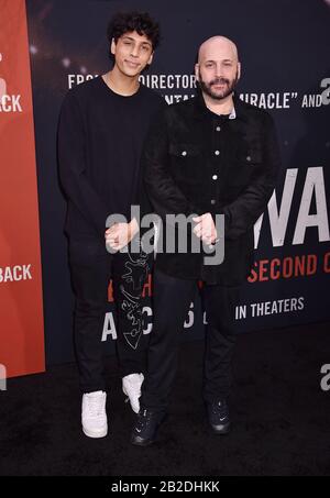 (L-R) Brandon Gilbert and Aaron L. Gilbert at the Warner Bros Pictures ...