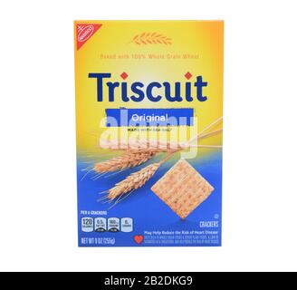 Triscuit Box, snack crackers, whole wheat wafers Stock Photo - Alamy