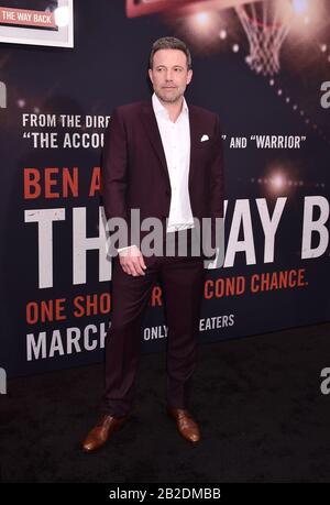 Ben Affleck attends the LA premiere of "The Way Back" at Regal Cinemas ...