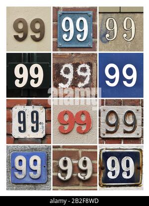 Number 99 (number ninety-nine) anniversary celebration design with ...