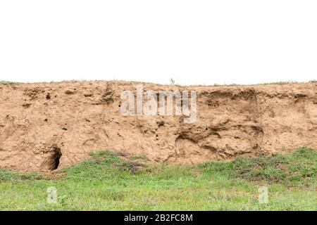 Red subsoil texture background. Dirt in nature. Red hard and compact ...