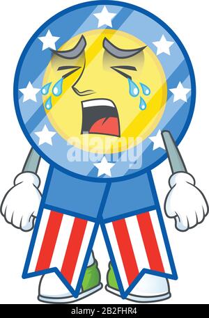 A crying USA flag mascot design style Stock Vector Image & Art - Alamy