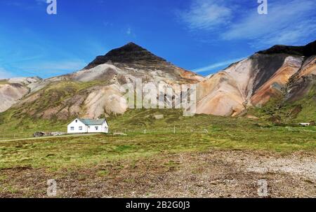 Farm field and rock mountain in Burren way trail, Ballyvaughan, Clare ...