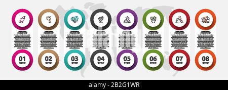 Circular technology infographics with arrow options. Information charts ...