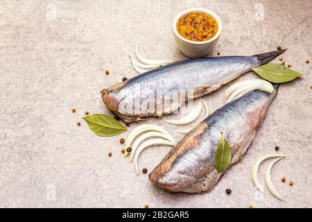 Traditional Norwegian herring "Matias Queen", whole carcasses ...