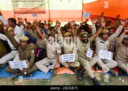 Guwahati, Assam, India. 3rd Mar, 2020. All Assam Trained Home Guard ...