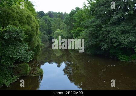 Saale, Hof an der Saale, Oberfranken, Bayern, Deutschland Stock Photo ...