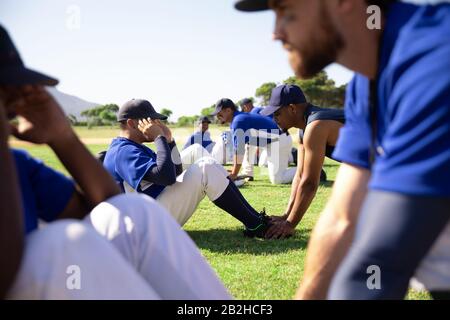 Baseball players training Stock Photo - Alamy