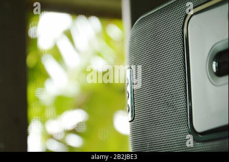 radio cassette tape recorder near window in house Stock Photo - Alamy