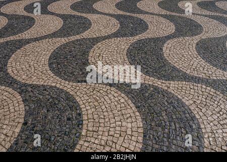 Portuguese pavement, calcada portuguesa Stock Photo - Alamy