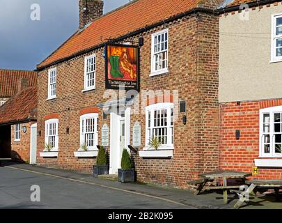 The Wellington Inn, in the village of Lund, East Yorkshire, England UK ...