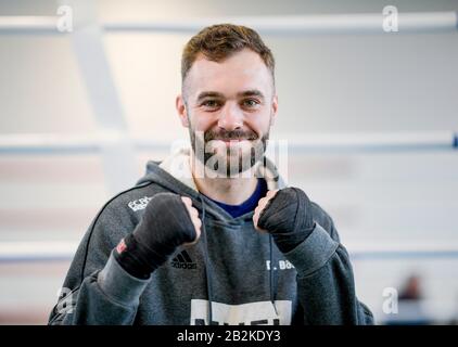 Hamburg, Germany. 03rd Mar, 2020. IBO World Champion Dominic Bösel ...