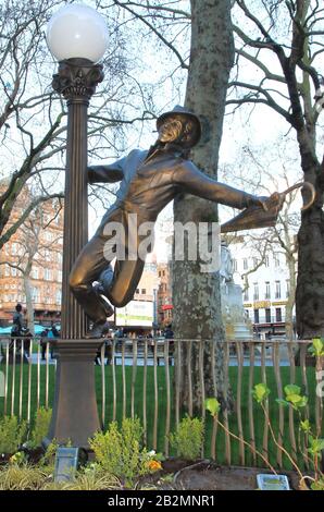Statue of Gene Kelly in Singing in the Rain, part of a series of movie ...