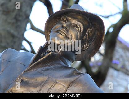 Statue of Gene Kelly in Singing in the Rain, part of a series of movie ...