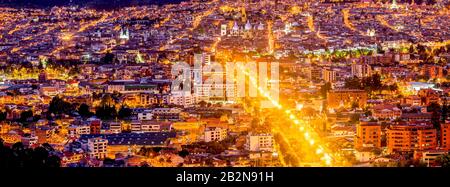 Cuenca Ecuador Night Time Panorama Stock Photo - Alamy