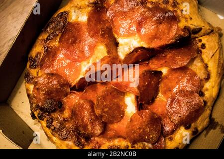 Personal pepperoni pizza Stock Photo - Alamy