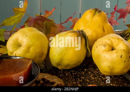 Traditional spanish quince candy recipe Stock Photo - Alamy