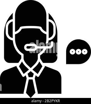 New modern operator icon outline vector. Control creative layout ...